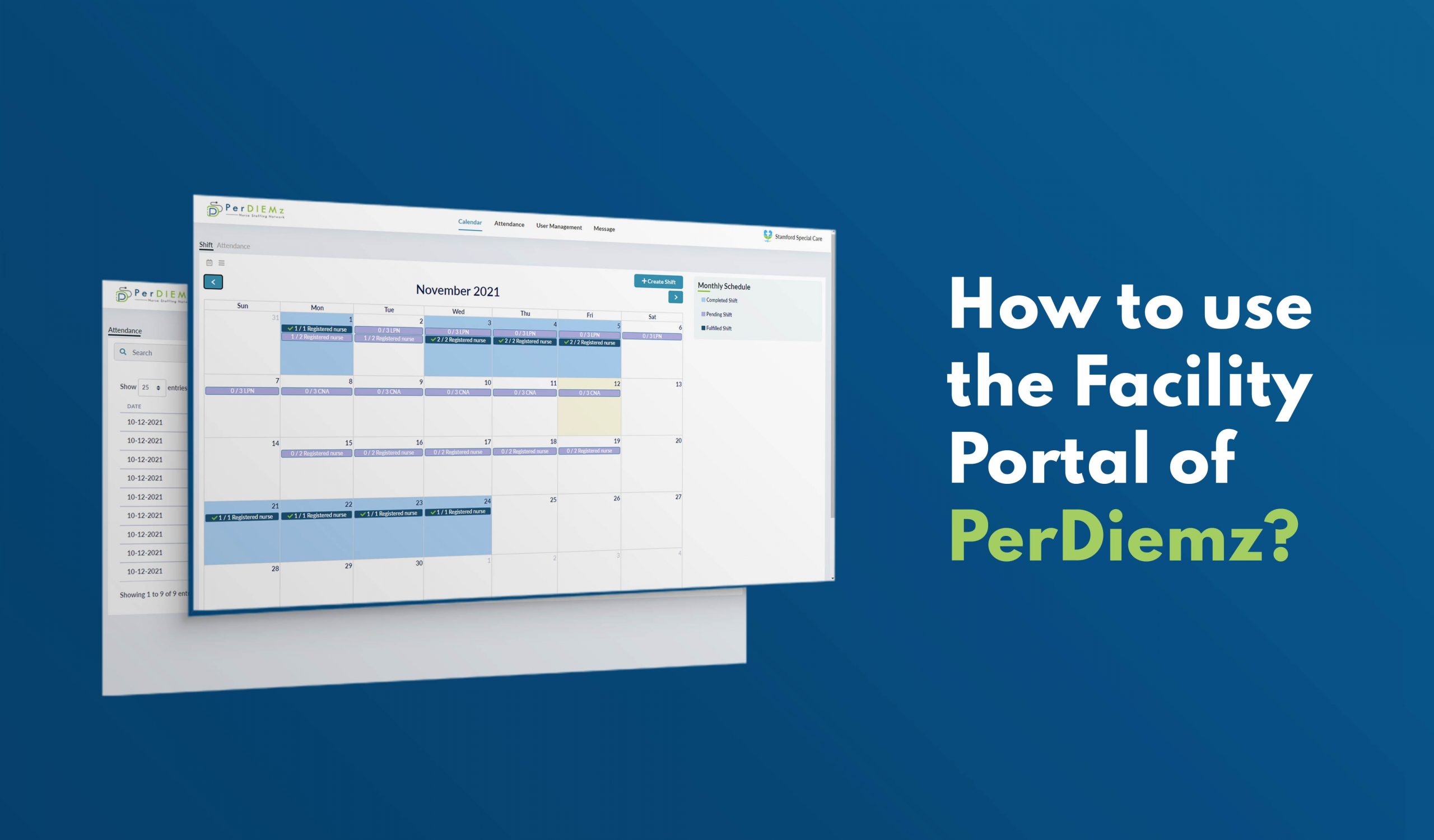 A Quick Guide on Using the Facility Portal of PerDiemz!